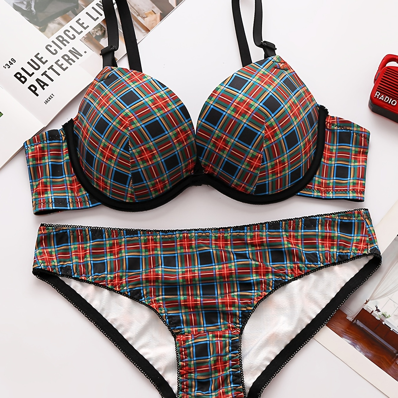 Sheer Lace Matching Lingerie Set Push Underwire Intimates Temu