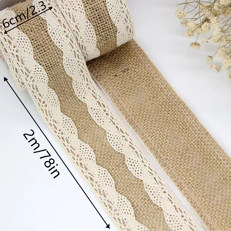 2. diy burlap decorative ribbon jute webbing cotton - Temu Norway