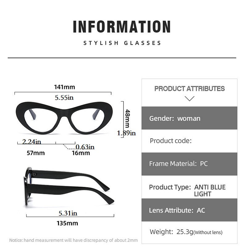 Womens Fashion Oval Spectacles Lens Leopard Print Colorful Temu
