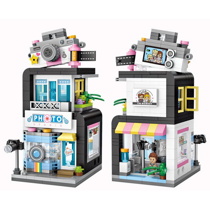 Cartoon Mini Street View Building Block Toys 1645 1648 - Toys & Games ...