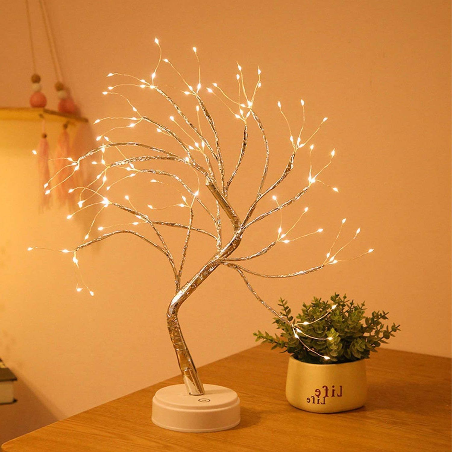 1pc Tabletop Bonsai Tree Light Decorative With 108 Led Usb Or Aa ...