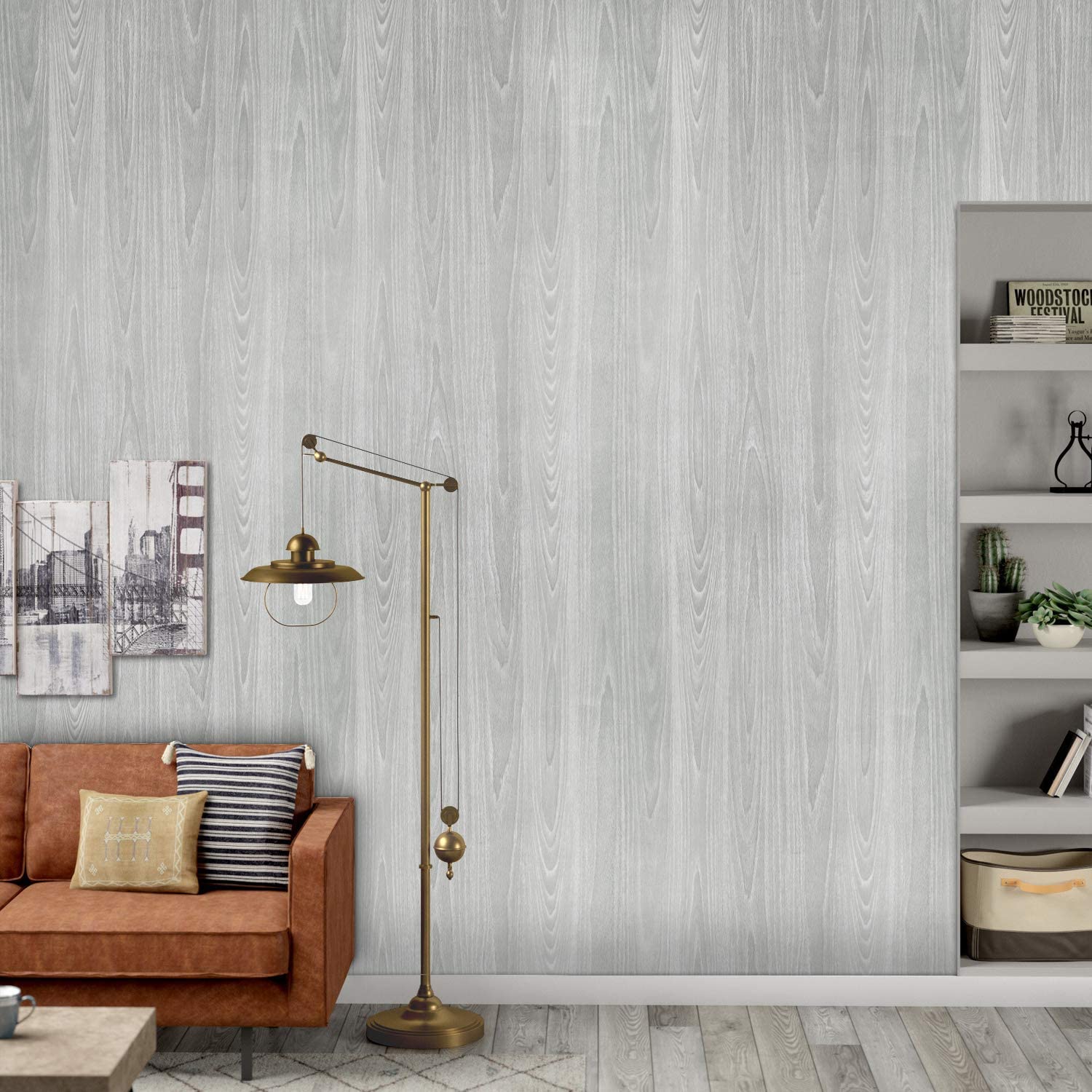 Gray Wood Grain Contact Paper Self adhesive Wallpaper Home - Temu ...