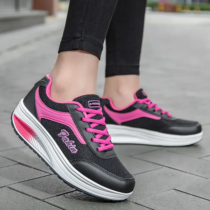 Platform Lightweight Sneakers Women S Casual Soft Sole Lace Temu