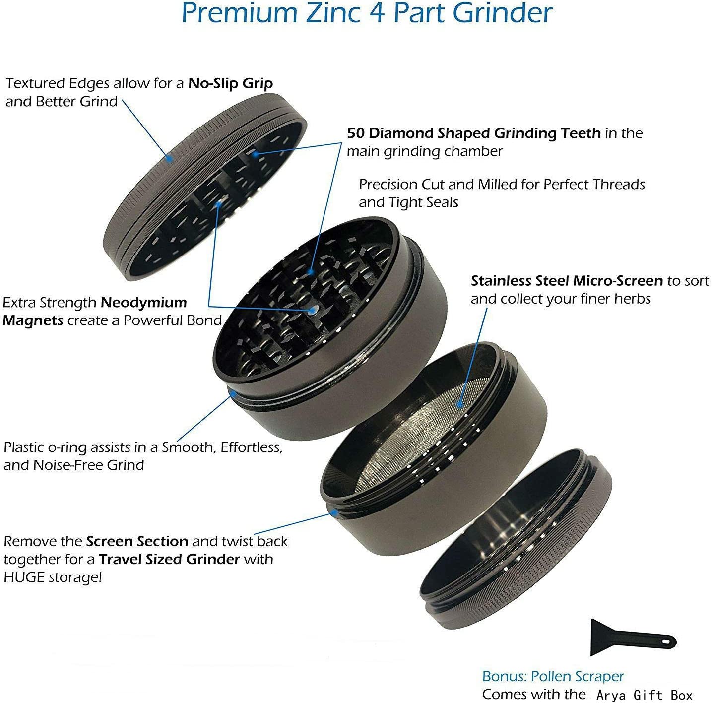 1pc 3 Inch Large Grinder Great Grinder - Home & Kitchen - Temu