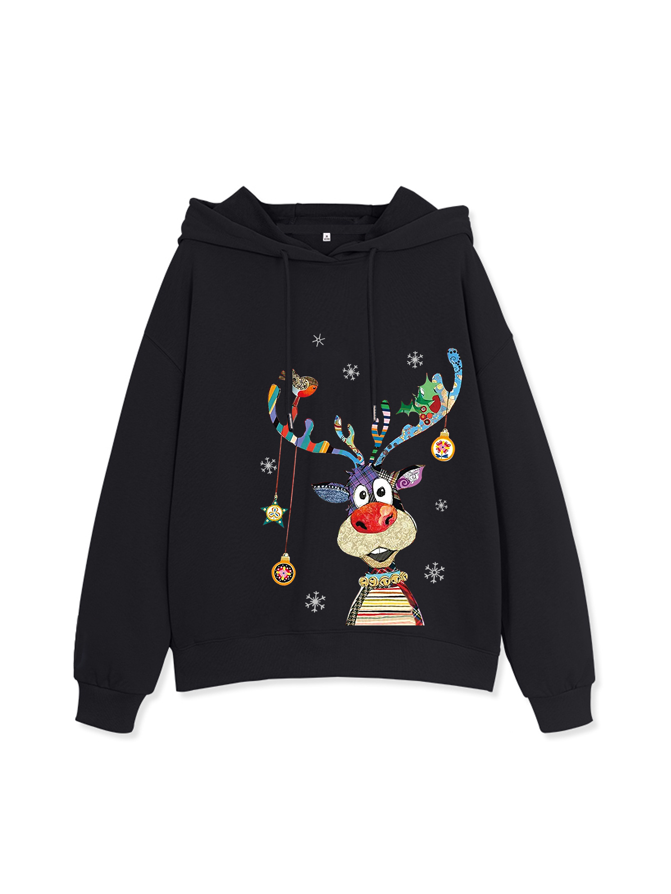 Christmas Moose Graphic Print Hoodie Long Sleeve Drawstring - Temu Norway