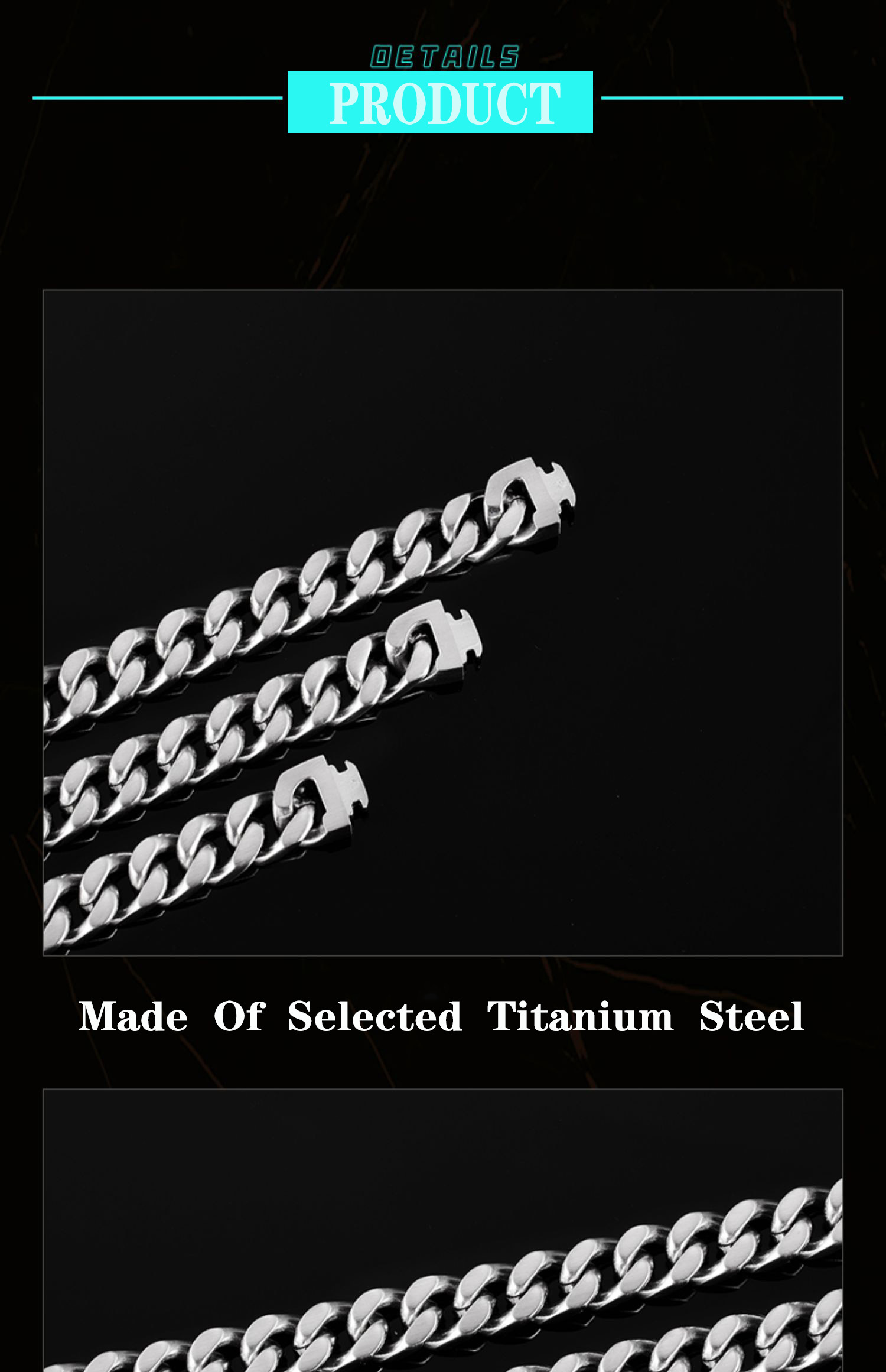 Hip Hop Stainless Steel Titanium Steel Chain Necklace