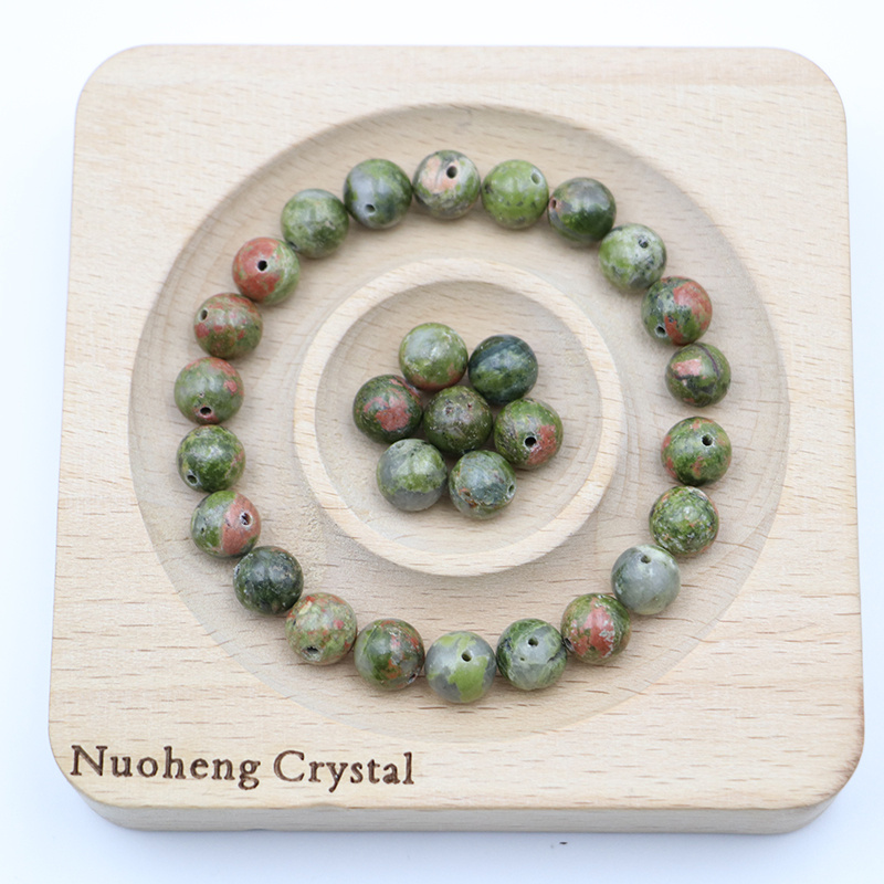 22 44pcs Crystals With Holes Flower Green Stone Loose Beads Diy Making ...