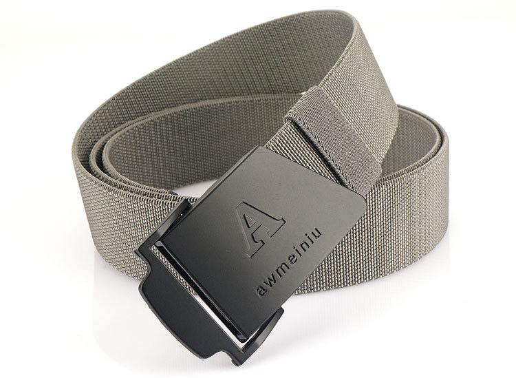 1pc Fashion Trend Metal Denim Mens Stretch Braided Casual Character ...