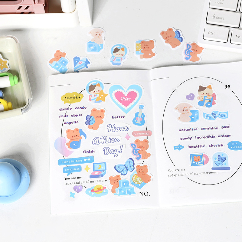 Sticker Bag Wonderful Song Series Cute Cartoon Pets - Temu Australia