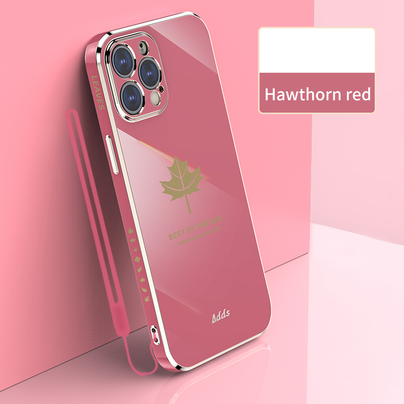 6d Electroplating Maple Leaf Fall Proof Mobile Phone Protective Cover ...