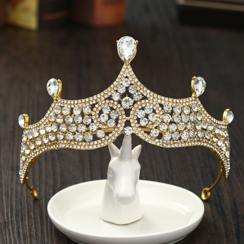 Baroque Crystal Bridal Tiaras Crowns Vintage Rhinestone Prom - Temu ...