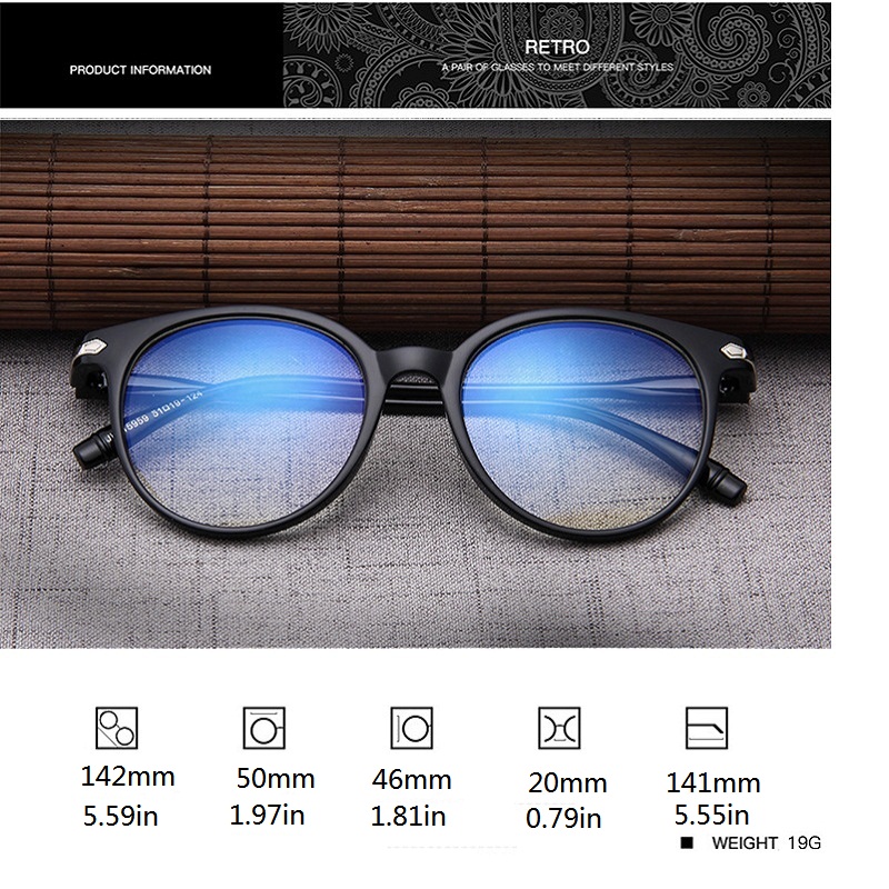 clear lens glasses women men round frame eyeglasses - Temu Norway