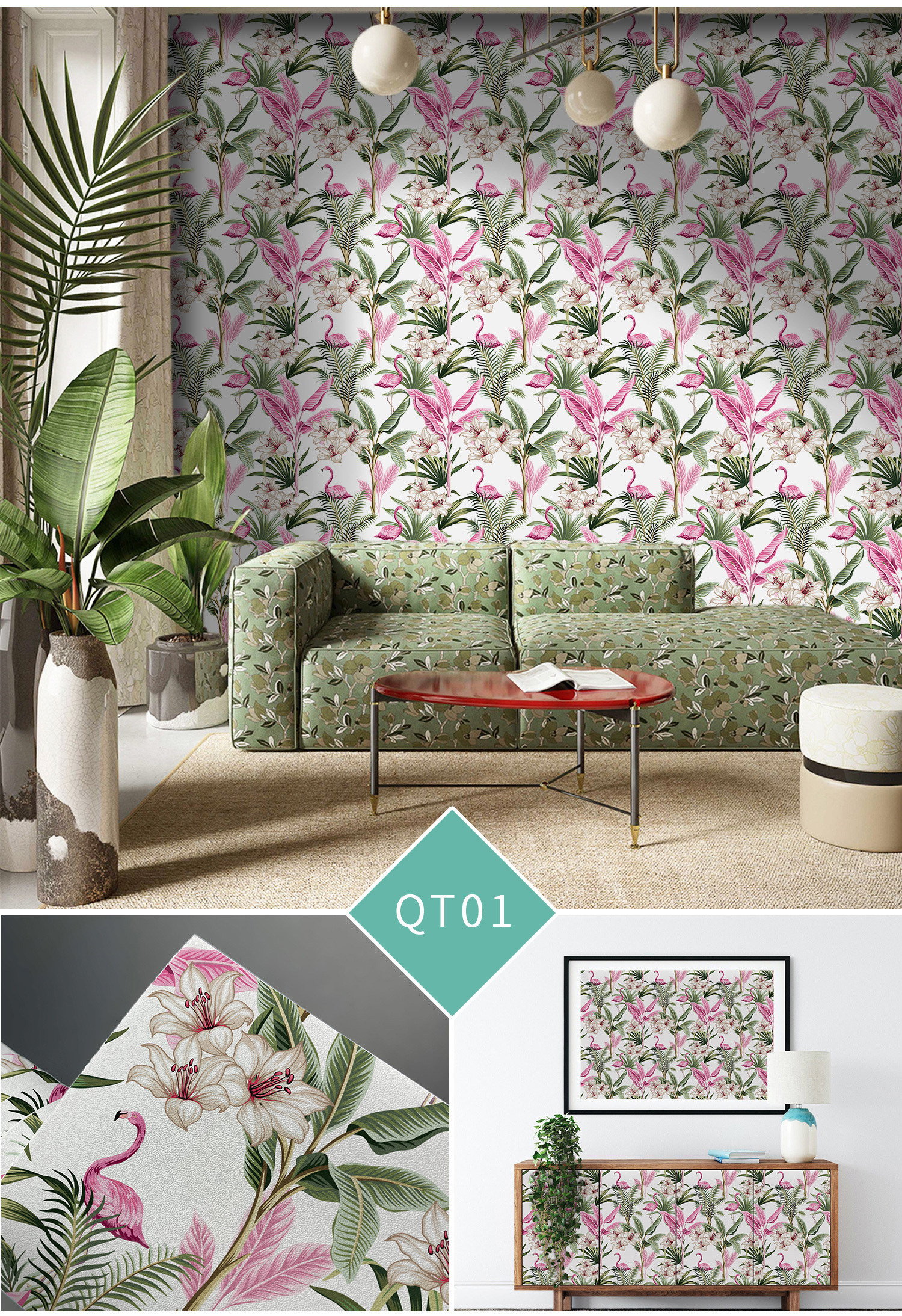 vinyl creative flamingo wallpaper - Temu New Zealand