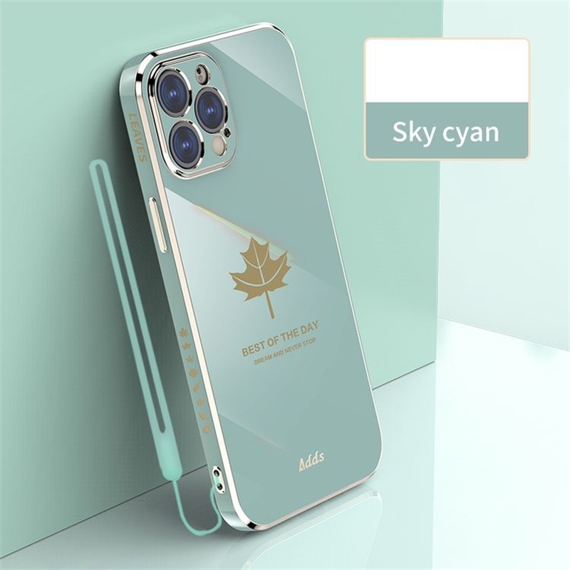 6d Electroplating Maple Leaf Fall Proof Mobile Phone Protective Cover For Iphone14 14plus 14pro ...