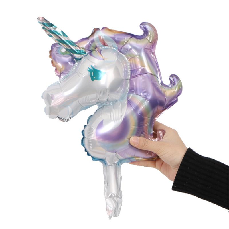 Cartoon Color Horse Aluminum Film Balloon, Mini Trumpet Pony Unicorn ...