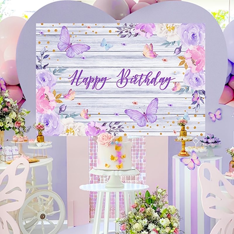 ink Butterfly Banner Wood Pattern Happy - Temu