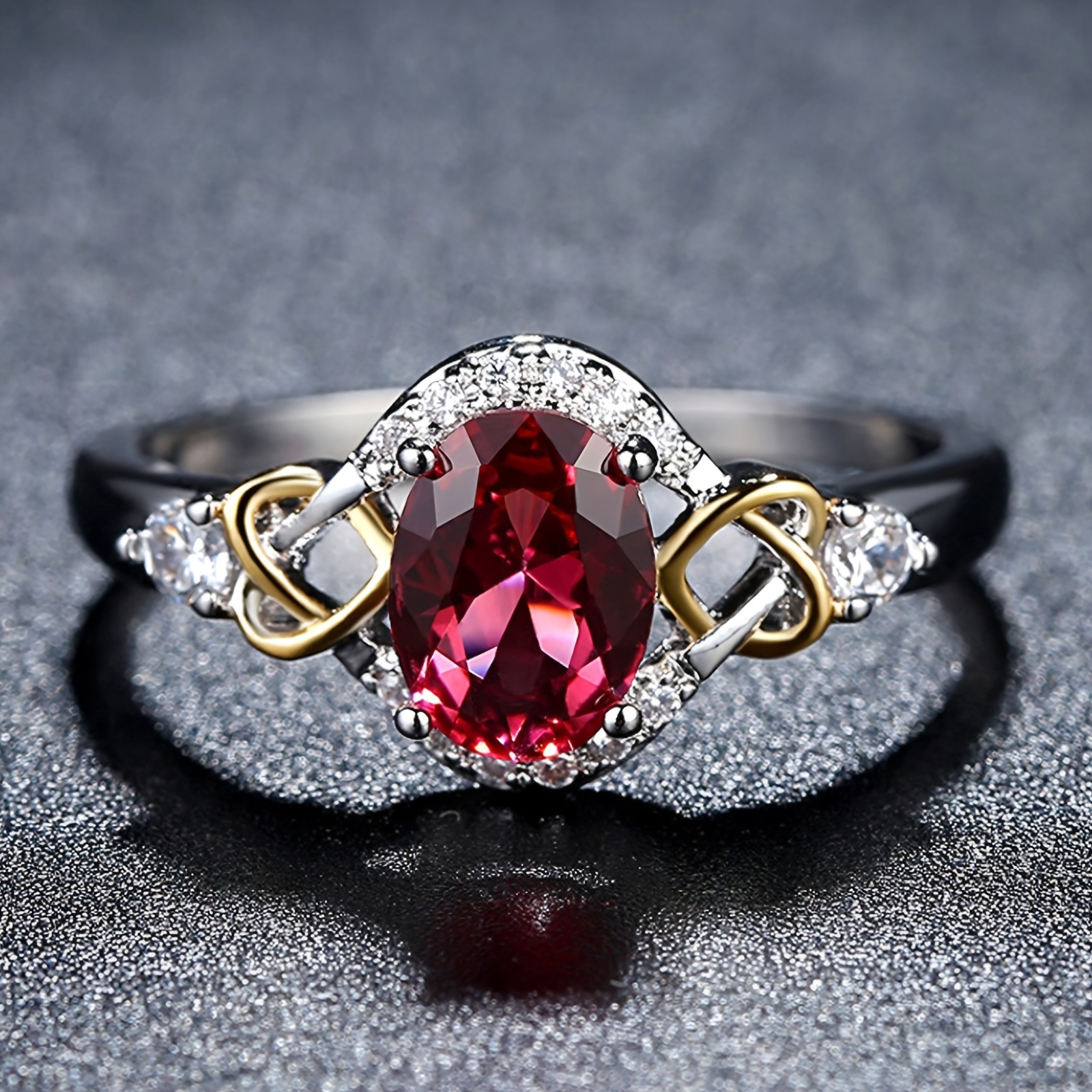 Shiny Zircon Eternity Band Ring Birthstone Wedding - Temu United Kingdom