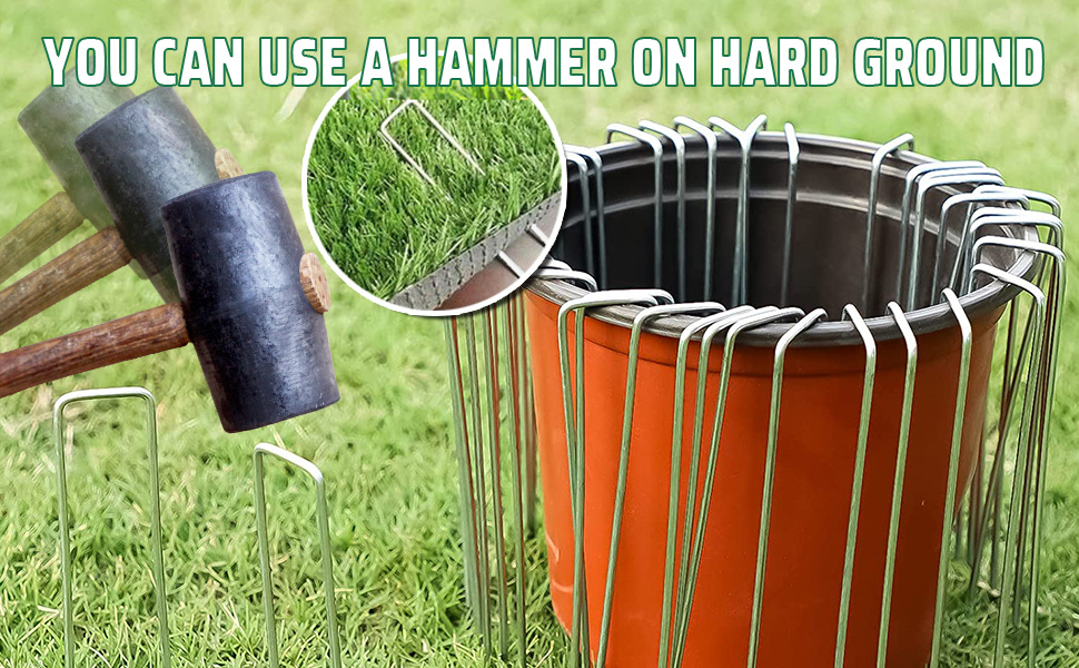 Garden Stakes Galvanized Landscape Staples U Shaped Stakes - Temu ...