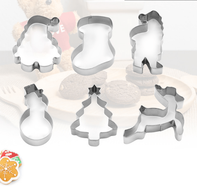 Christmas Cookie Mold, Stainless Steel Biscuit Cutters, Santa Claus ...