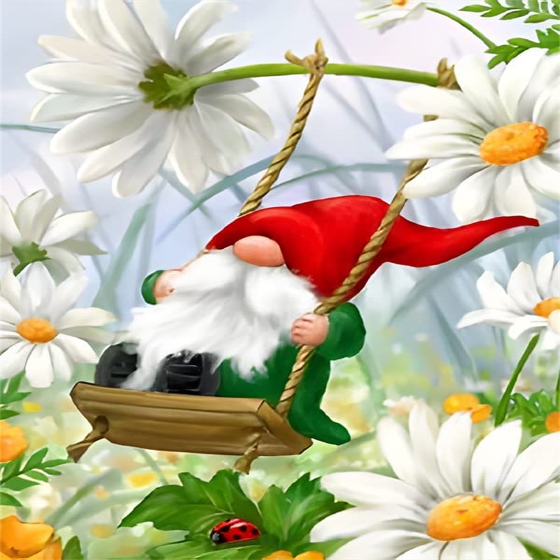Gnomes Diamond Painting Kits For Adults Full Drill Daisy Diamond ...