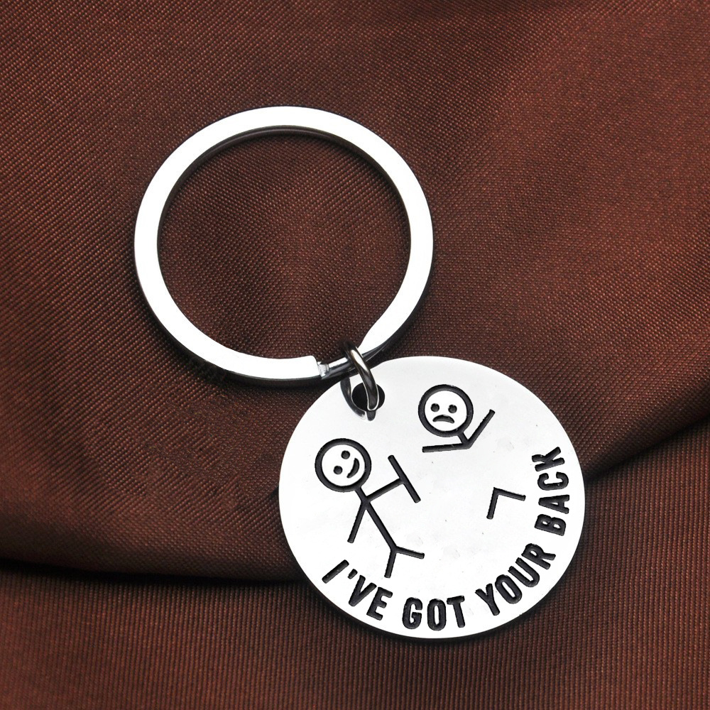 Funny Comic Ive Stainless Steel Round Shape Keychain Backpack Accessory ...