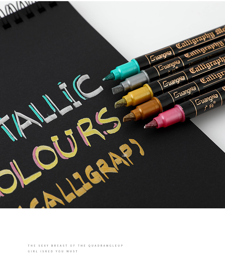 12 24 Colors Double headed Metal Marker Pen Pearlescent Ink - Temu