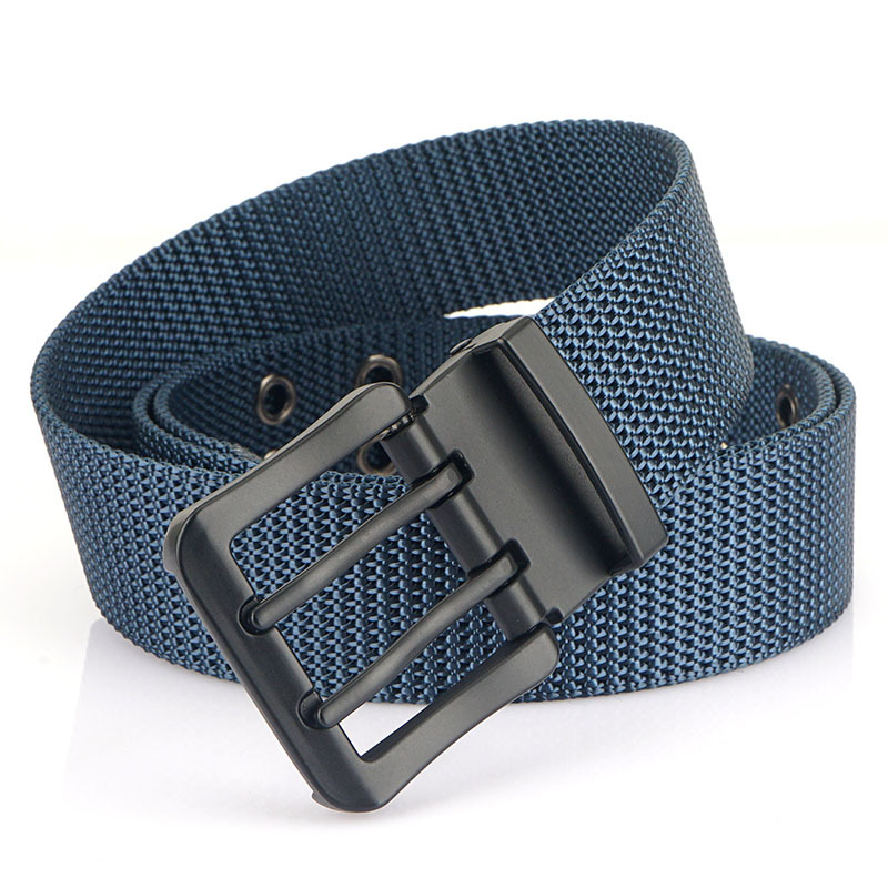 Mens Double Pin Buckle Durable Knotted Nylon Fashion Youth Casual Quick ...