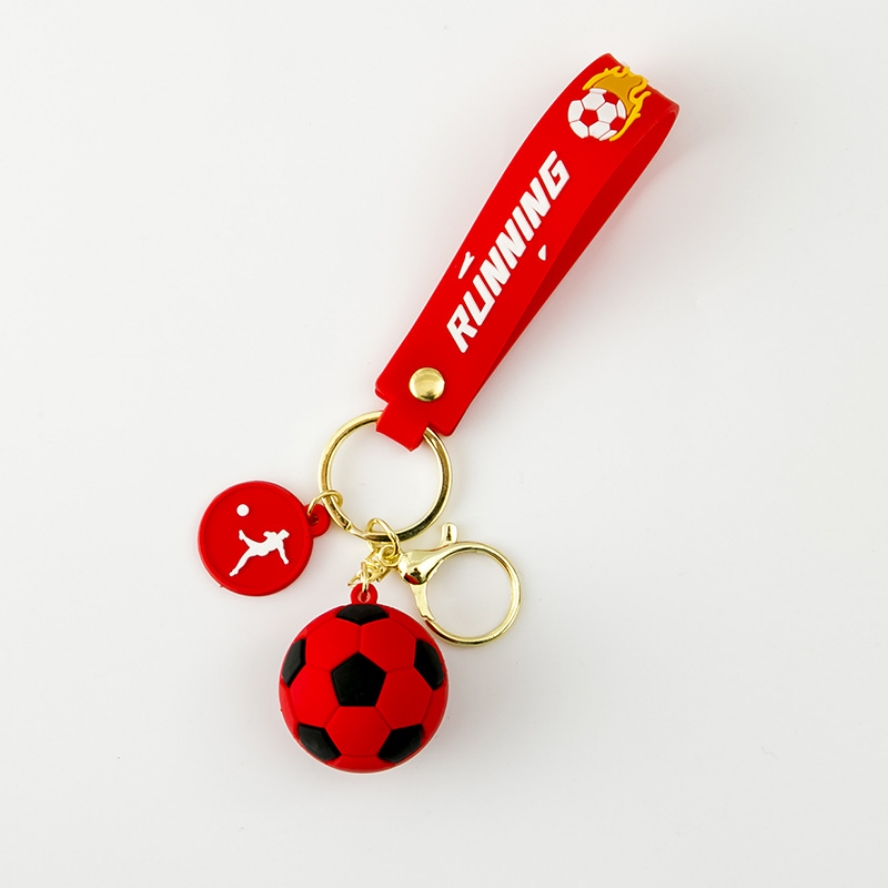 1pc Fashion Mens Key Soccer Key Chains Pendant Pvc Soft Car Keyring ...