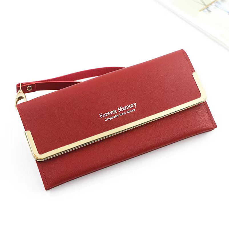 Casual Simple Long Wallet Fashionable Multi Coin Purse With Faux ...