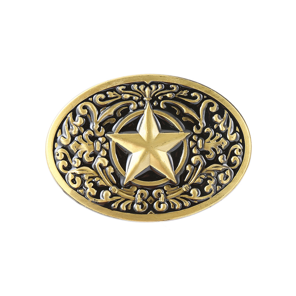 Men's Fashion Trendy Casual Western Cowboy Star Belt Buckle - Temu ...