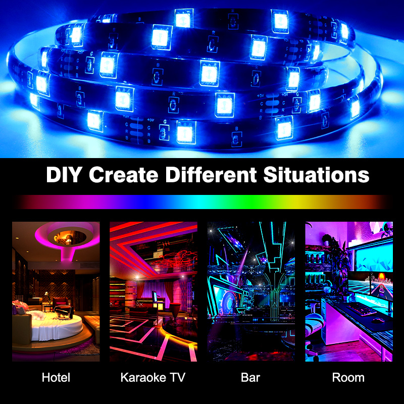 5v Usb Led Strip Light Tv Computer Backlight 30leds 5050 Rbg - Temu