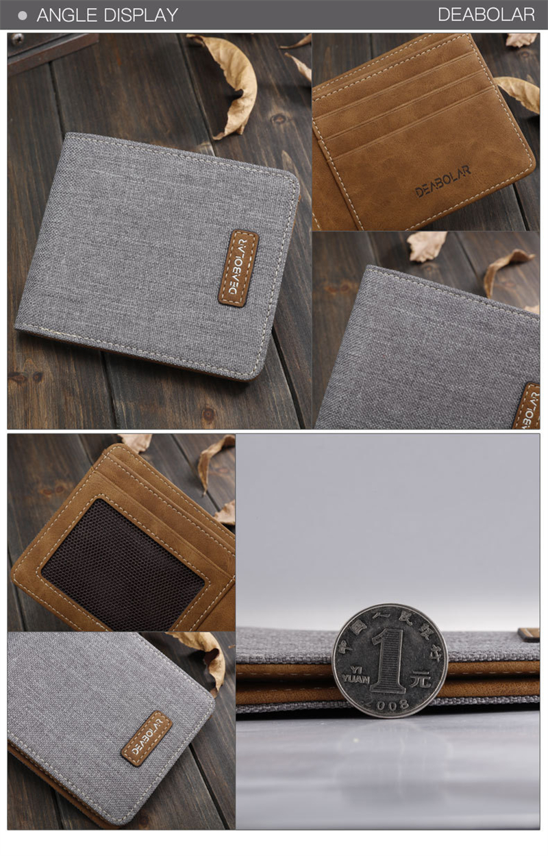 1pc Mens Short Wallet Denim Canvas Print Mens Youth Slim - Temu Australia