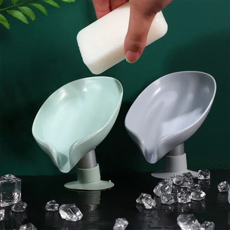 leaf shaped soap dish plastic drain soap tray self draining - Temu ...
