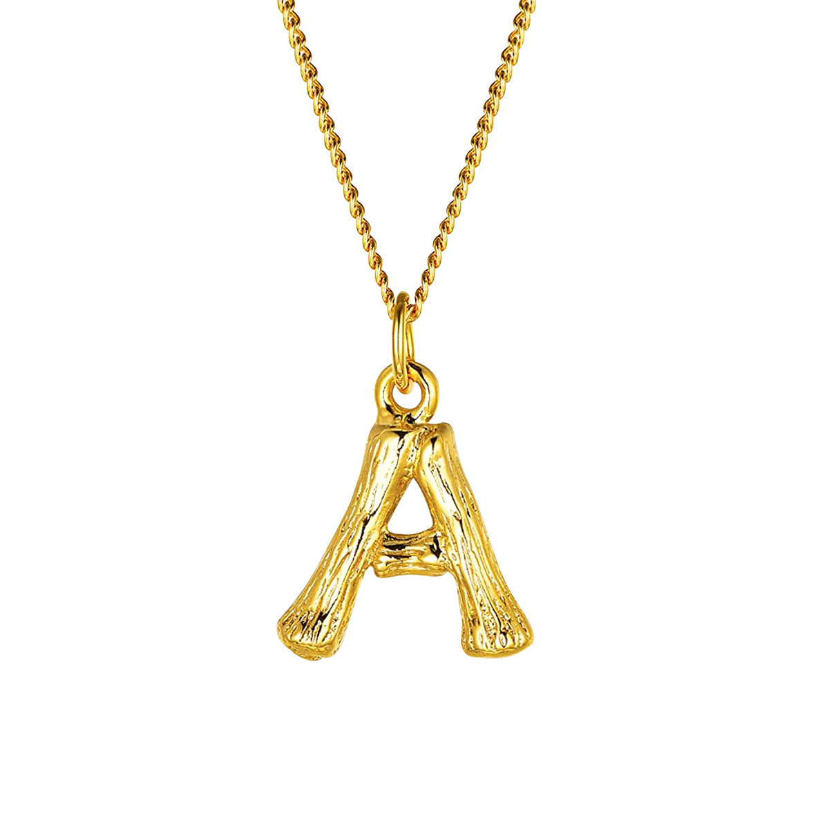 Alphabet Letter Pendant Necklace Plated Copper Necklace - Temu