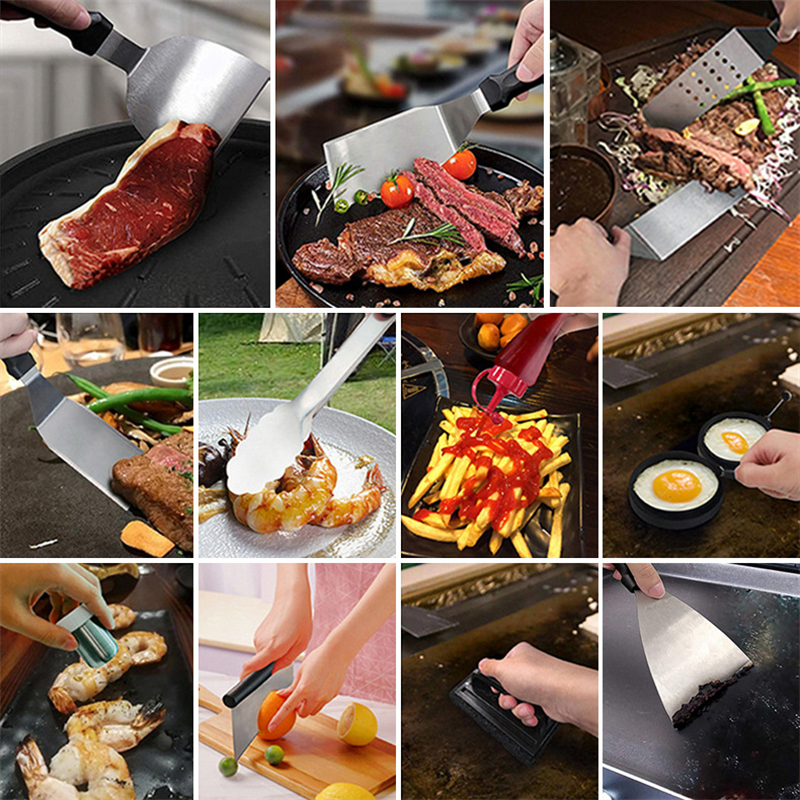Bbq Tools Set Grilling Spatula Utensil Griddle Accessories - Temu