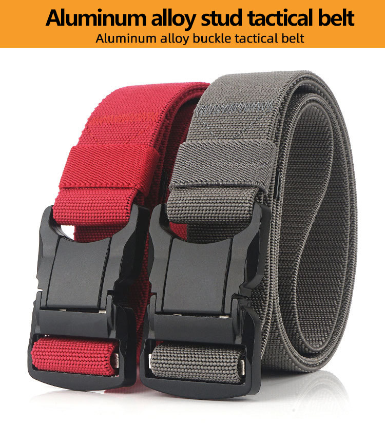mens fashion safety aluminum alloy le outdoor braided nylon belt ...