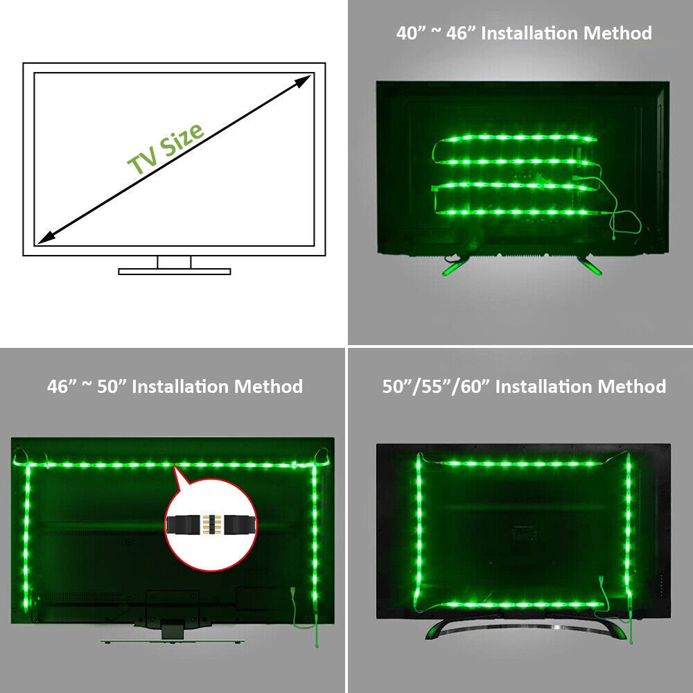 5v Usb Led Strip Light Tv Computer Backlight 30leds 5050 Rbg - Temu