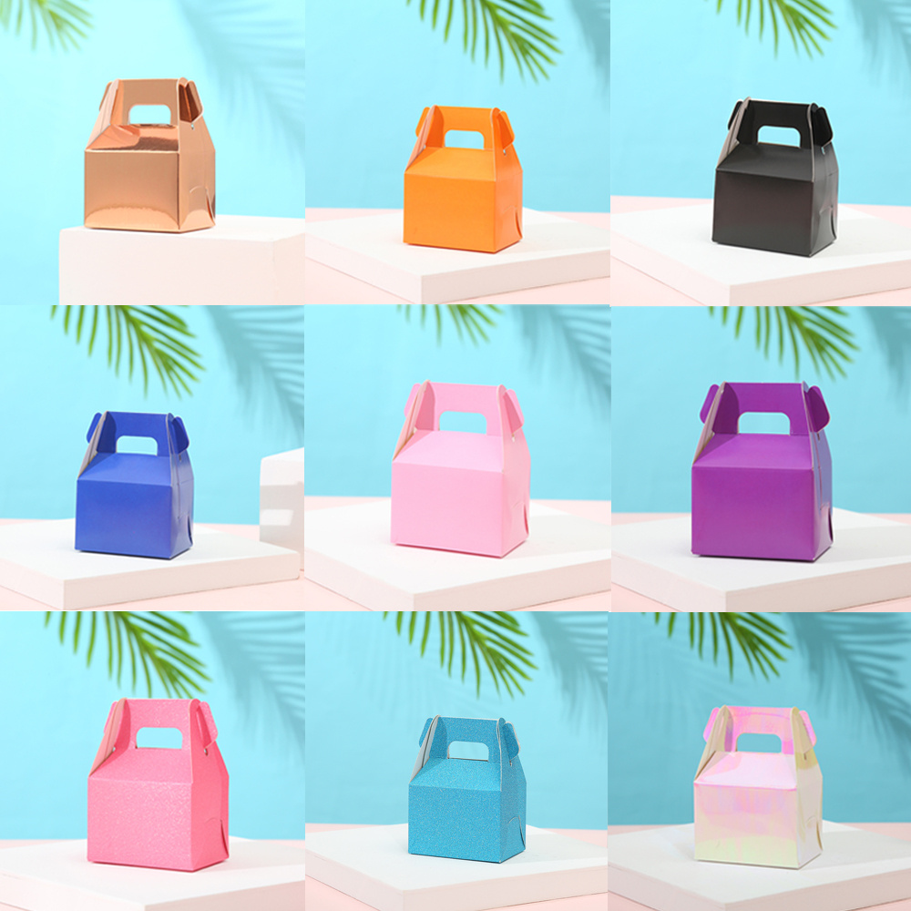 Solid Color Candy Boxes Optional Glitter Glossy Goodie Boxes - Temu ...