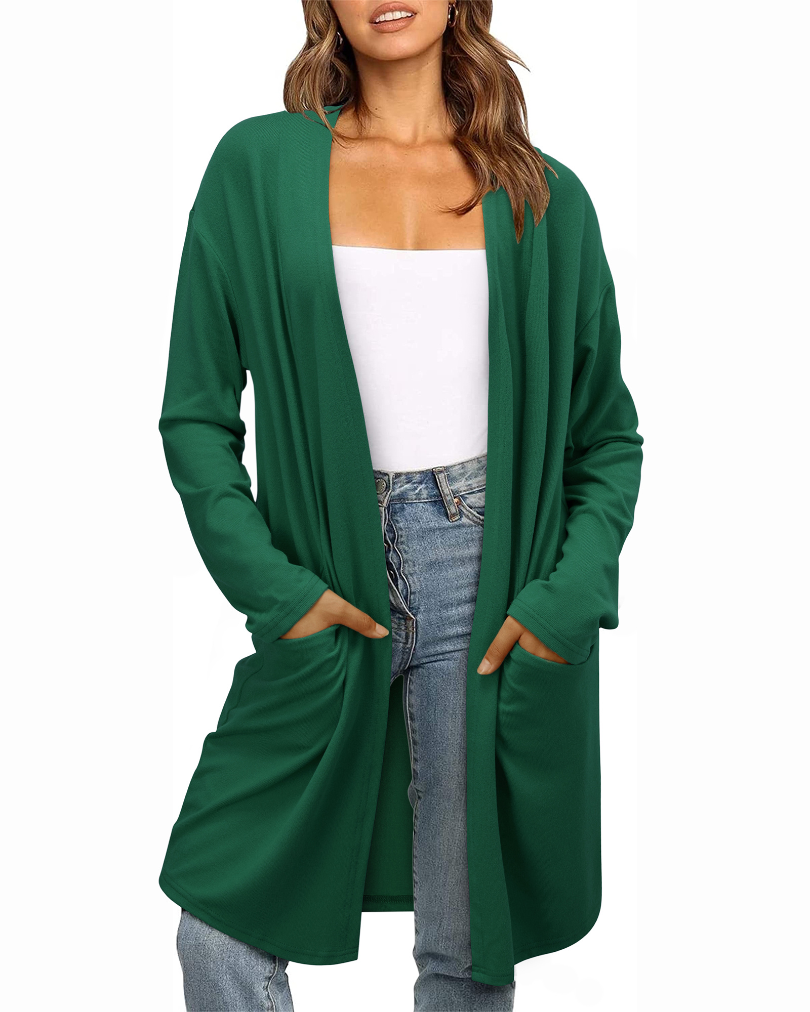 Leopard Print Cardigan Pockets Long Sleeve Open Front Casual - Temu Norway