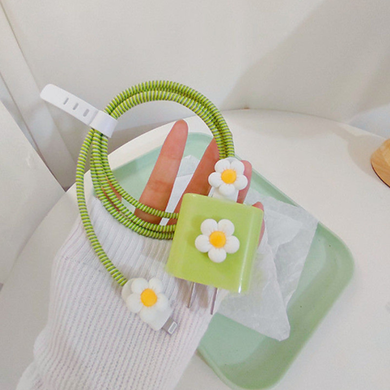 5pcs cell phone charging head charging cable case 1 charging head ...