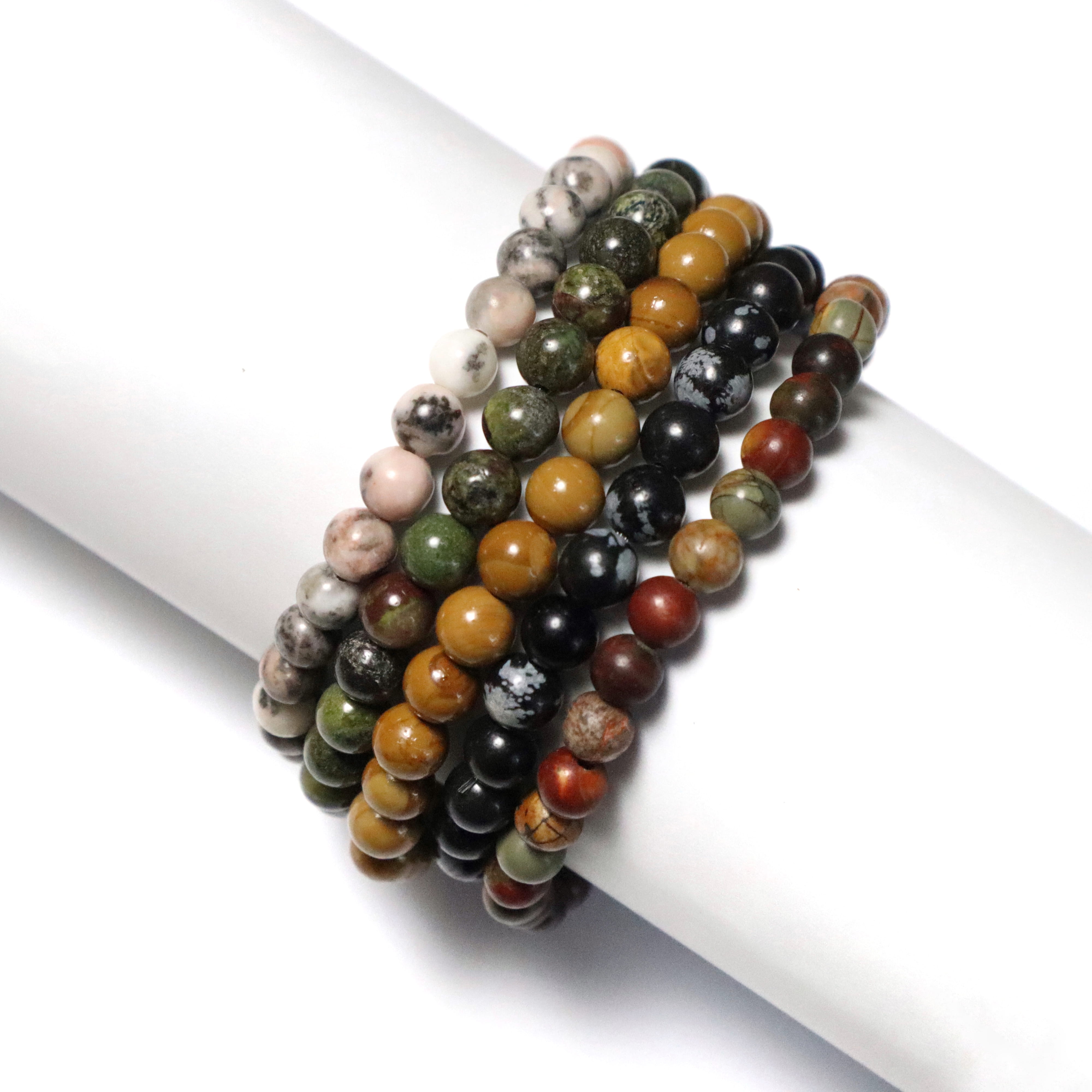 Natural Crystal Bracelet Round Bead Bracelet Birthstone - Temu Australia