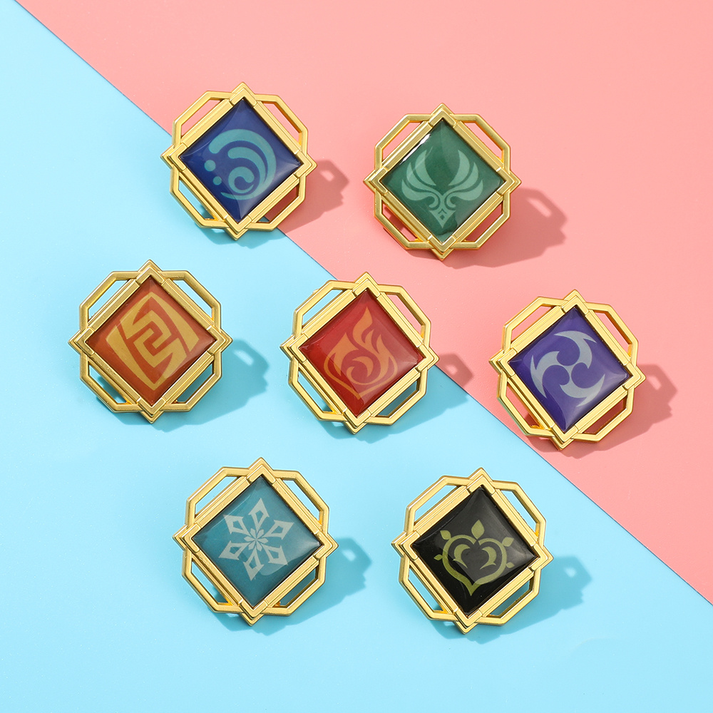 Cartoon Glass Moon Metal Brooch Secondary Element Luminous - Temu Australia