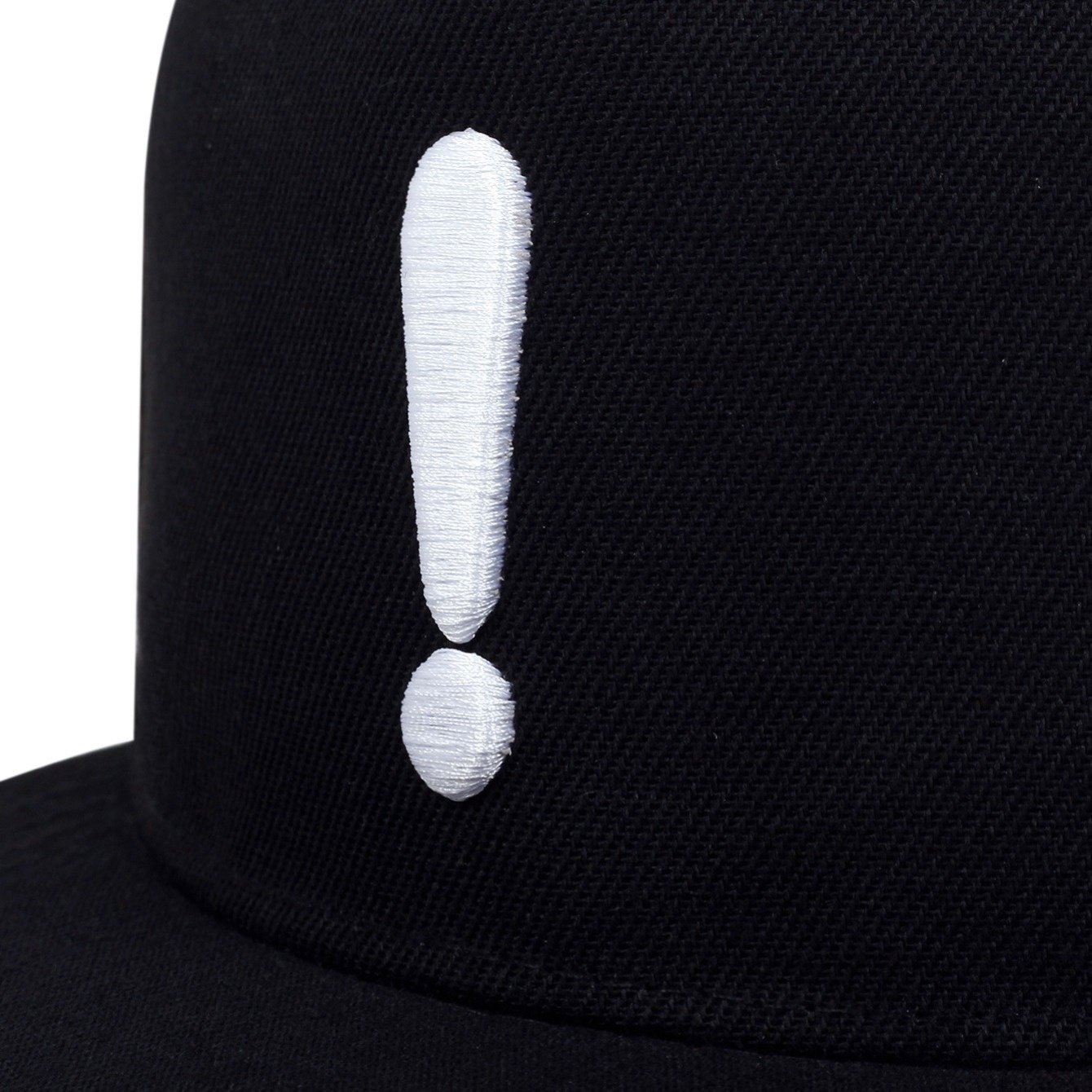 Exclamation Mark Embroidered Mens Casual Fashion Hip Hop Flat Brim Hat ...