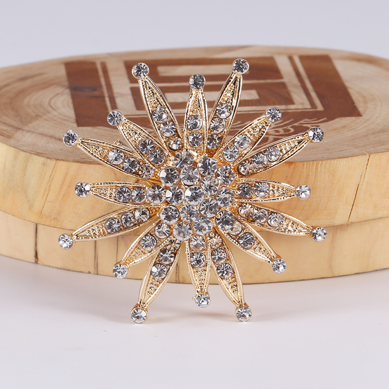 Sunflowers Brooch Pin Elegant Crystal Flower Brooch Pin - Temu United ...