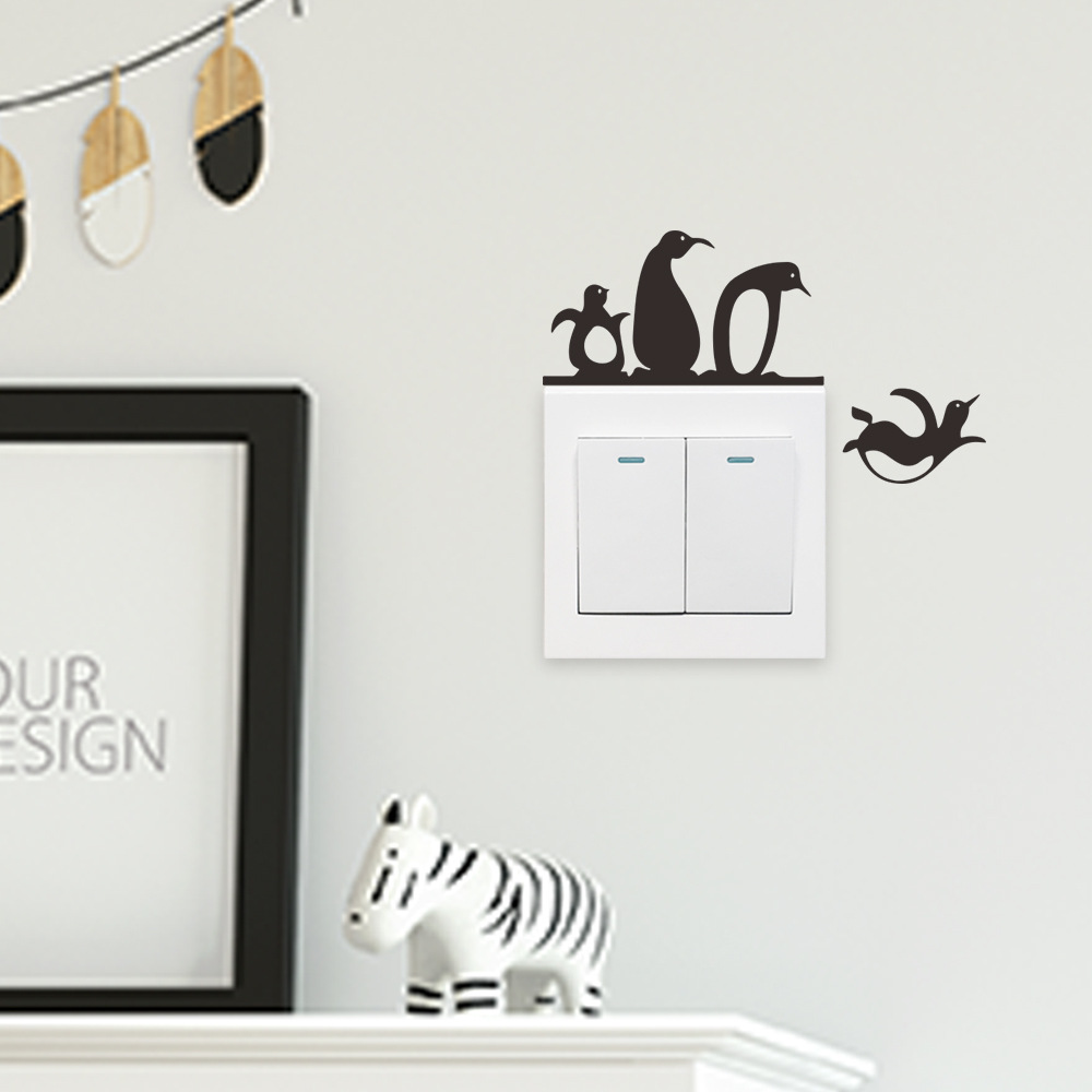 Cartoon Switch Sticker Cute Bedroom Decoration Bedside Wall - Temu ...