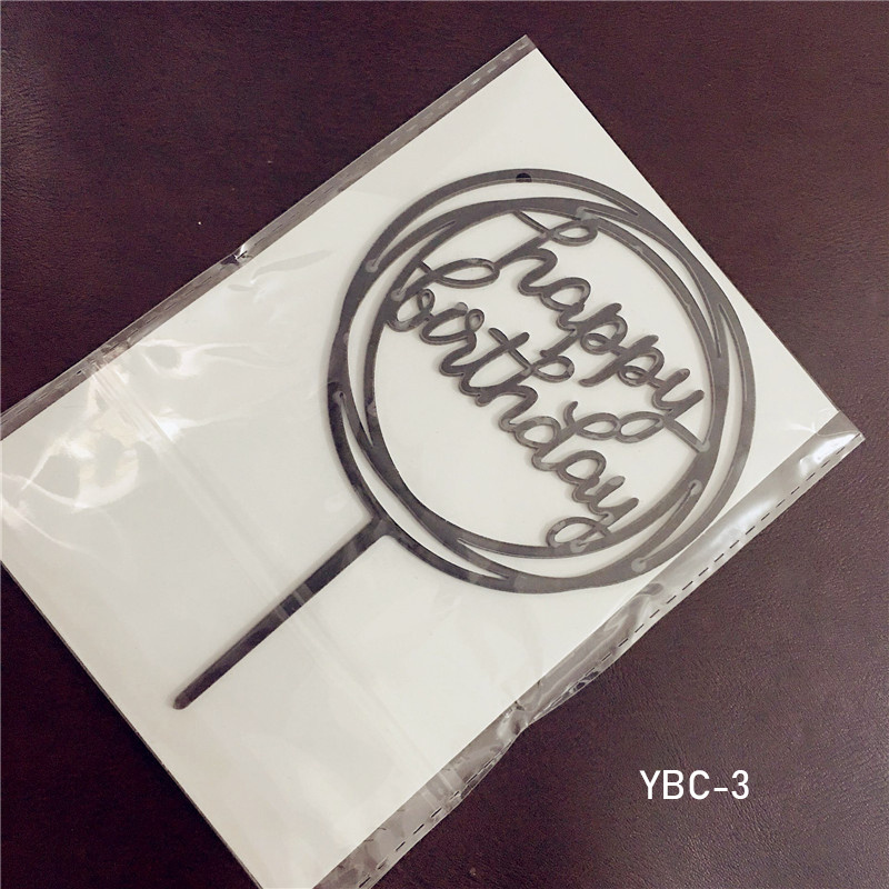1pc Acrylic Card Inserts Happy Birthday Cake Decoration Inserts | Shop ...