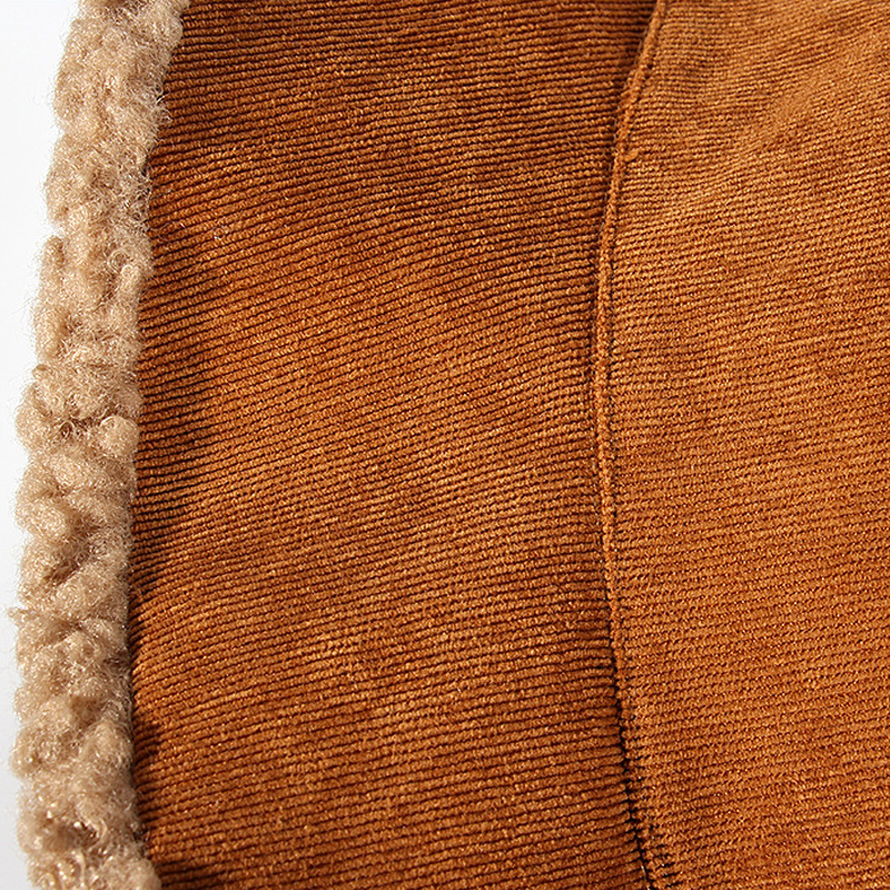 Solid Teddy Fleece Lined Bucket Hat Retro Corduroy Thermal - Temu Canada