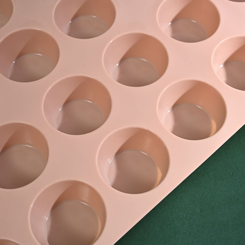 24 Cavities Circular Silicone Mold Functions Baking - Temu