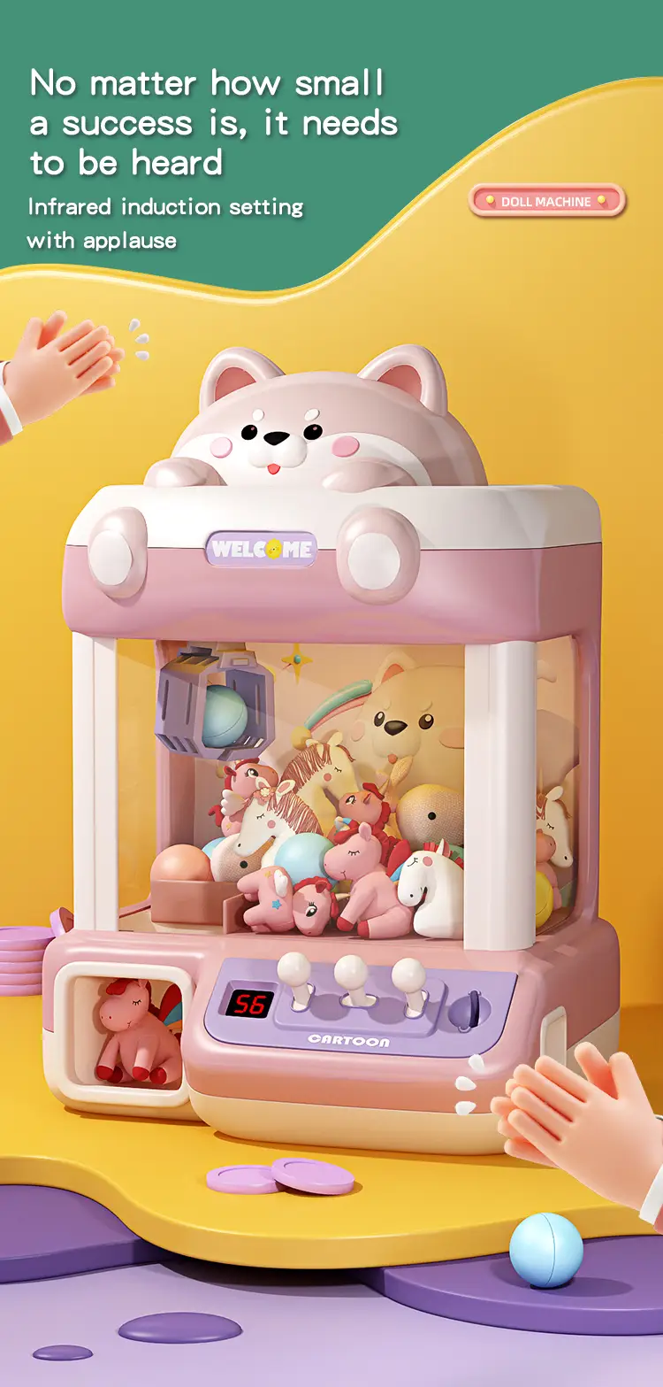 Super Large Claw Machine Clip Doll Machine Small Home Music Temu