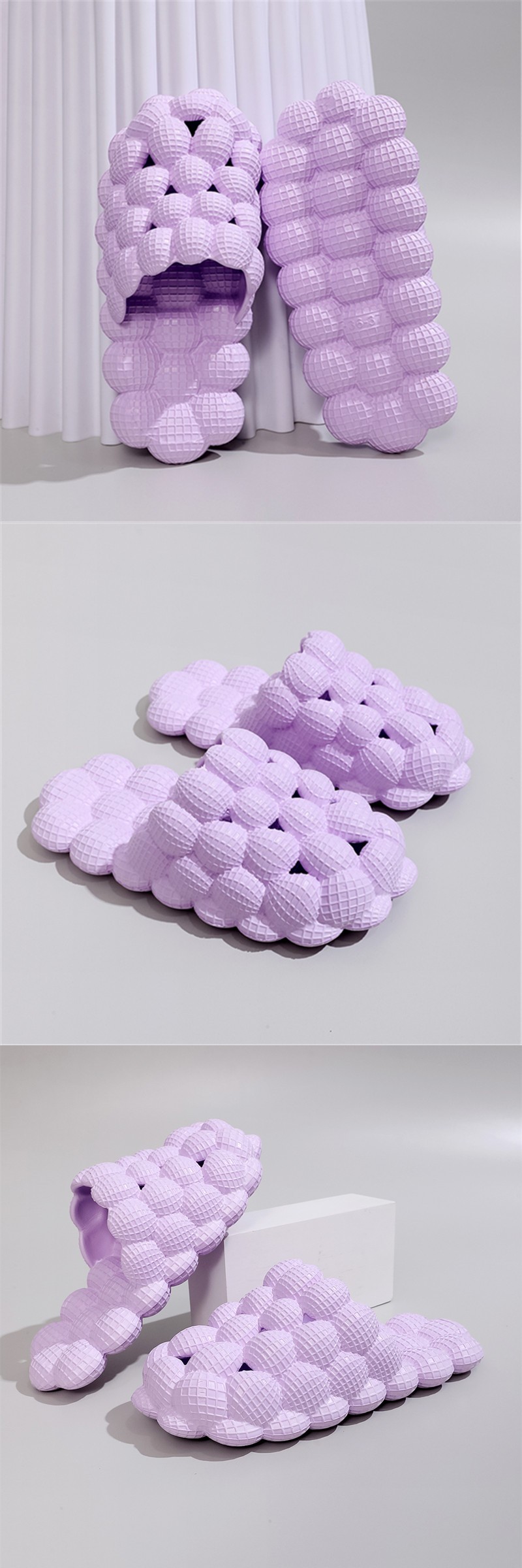 Women's Indoor Outdoor Bubble Slides Slippers Slip Soft - Temu